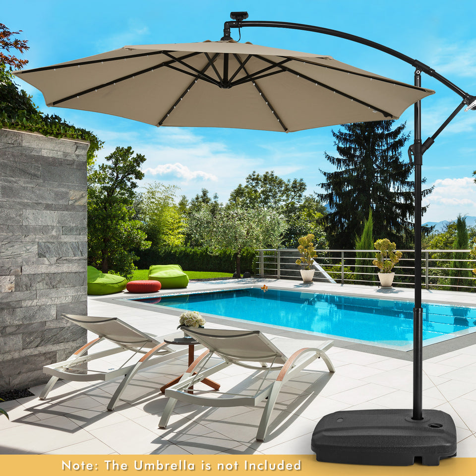 Universal Offset Umbrella Base, Water & Sand Filled Heavy Duty Base wi ...