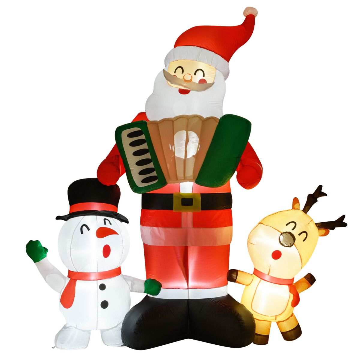 Quick Blow Up Santa Claus Inflatable Santa Claus with Snowman and Rein ...